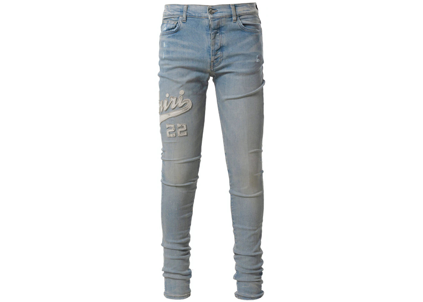 Varsity Appliqué Logo Jeans – Grandeur