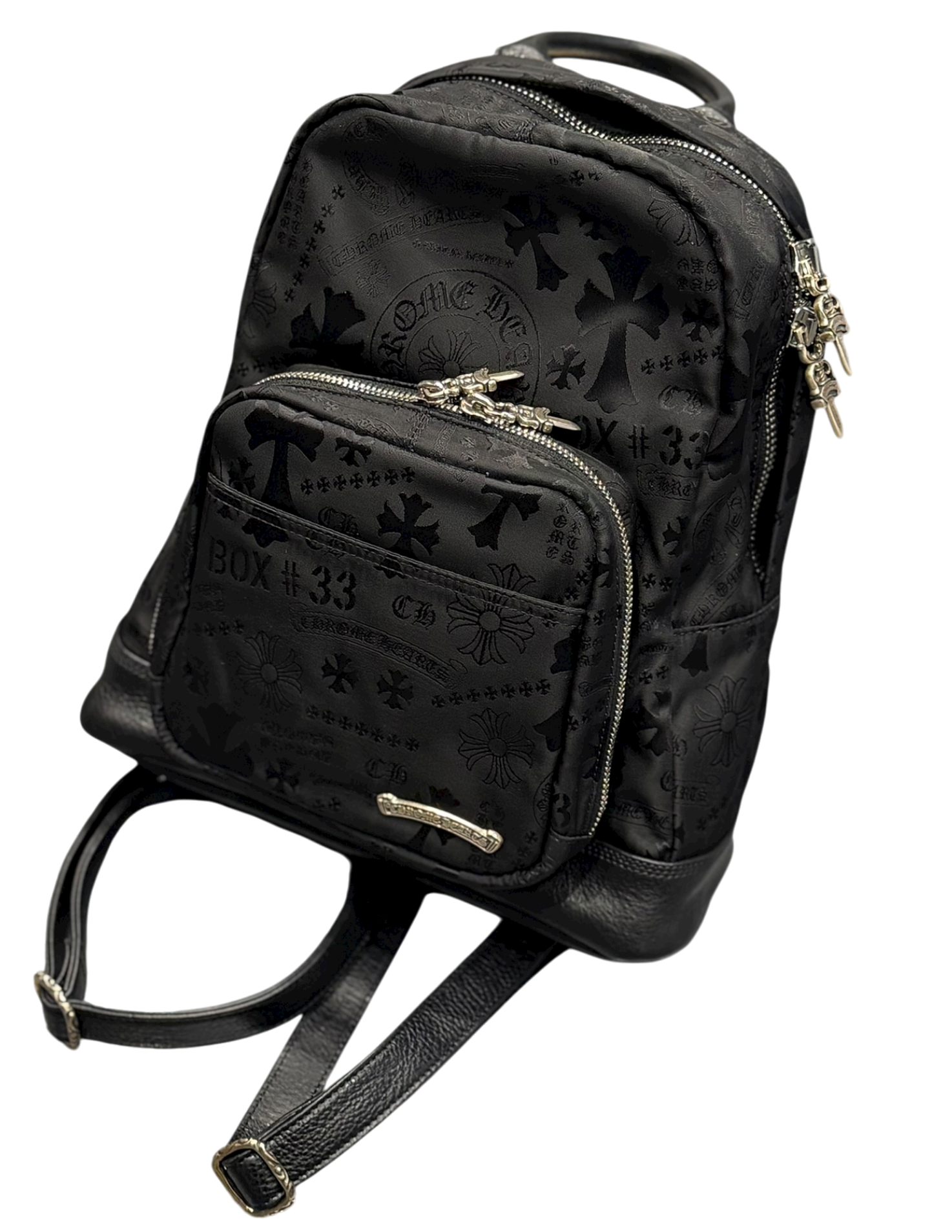 Seventh Grader Black Stencil Nylon Backpack Small – Grandeur