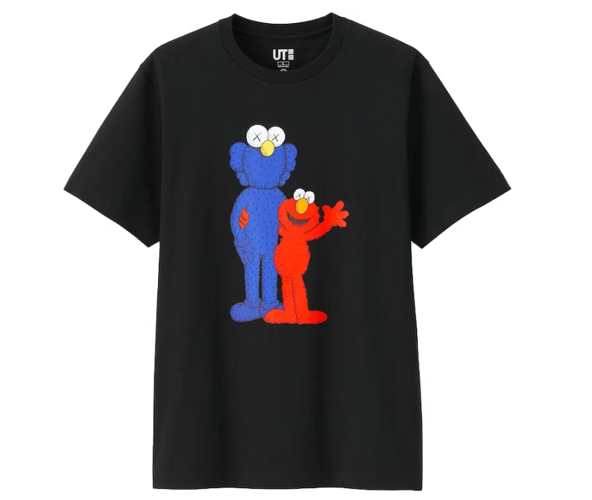 KAWS x Uniqlo x Sesame Street BFF Elmo Tee Black – Grandeur