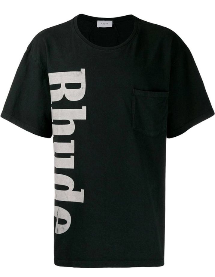 Black Vertical Logo Tee – Grandeur