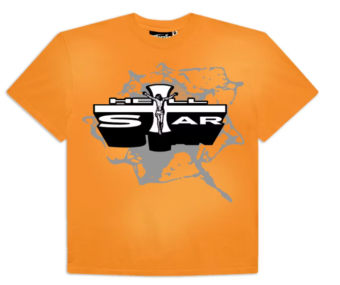 Orange Jesus Emblem Tee – Grandeur